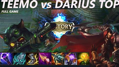 On Hit Teemo Vs Darius Full Match 10000 HP TEEMO Vs DARIUS FULL