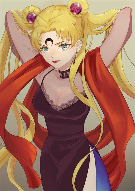 Tsukino Usagi And Black Lady Bishoujo Senshi Sailor Moon Drawn By