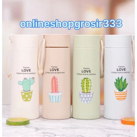 Jual Botol Minum Kaca Unik Motif Kaktus Kaktus Model Botol Minum