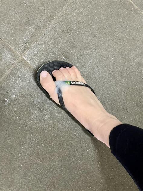 Caught Someone Looking At My Feet So I Let Him Cum On Them In The Public Bathroom Rflipflopfeet