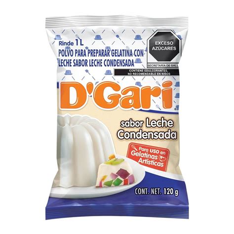 Polvo Para Preparar Gelatina DGari De Leche Sabor Leche Condensada 120