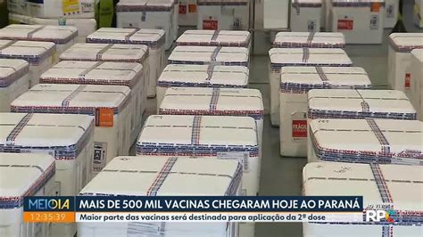 Paraná recebe mais de 500 mil doses de vacina contra Covid 19 e reserva