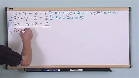 lesson 8 solving systems of equations in three variables algebra 2 tutor youtube