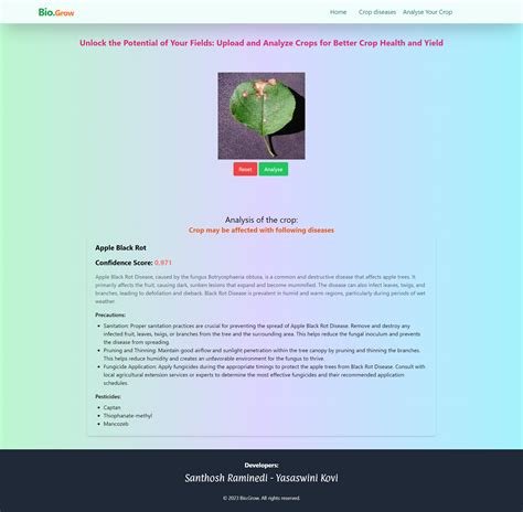 Crop Disease Detection And Precautions Recommendation Devpost