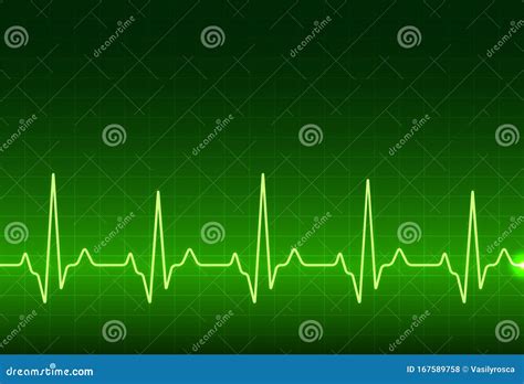 ECG Heartbeat Monitor Cardiogram Heart Pulse Line Wave
