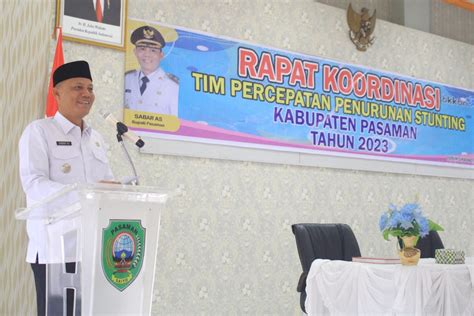 Buka Rakor Percepatan Penurunan Stunting Plt Bupati Sabar AS Ini