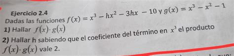 Ayuda Con Este Ejercicio De Funciones Polinomiales Brainly Lat