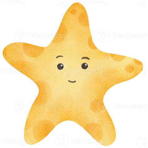 Clipart De Estrela Do Mar Em Aquarela I 2024