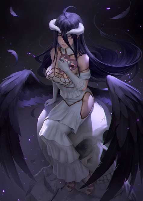 Wallpaper Albedo OverLord Overlord Anime Anime Girls Dress