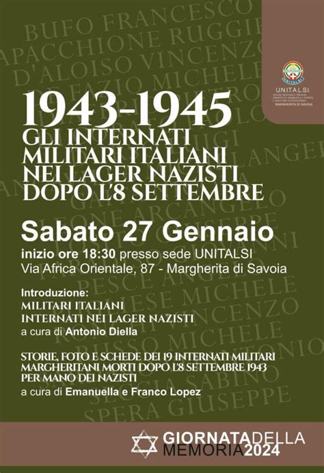 Giornata Della Memoria Il Dovere Di Non Dimenticare Sabato Incontro A