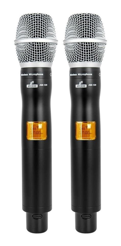 Microfone Sem Fio Duplo Arcano Am H Uhf Sj Parcelamento Sem Juros