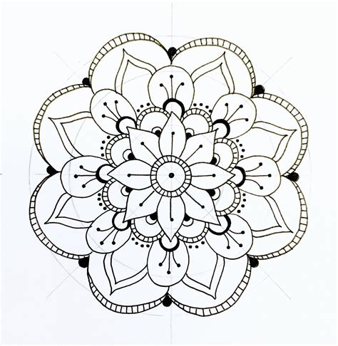 How To Draw Simple Mandala