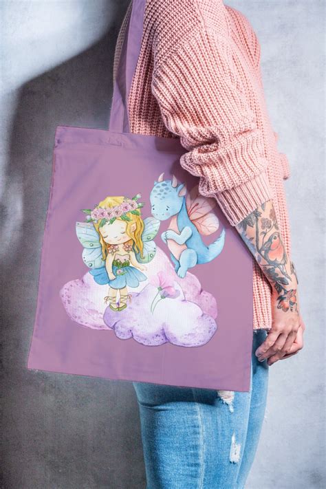 S E Fee Aquarell Cliparts Fee Und Drache M Rchenfiguren Etsy De