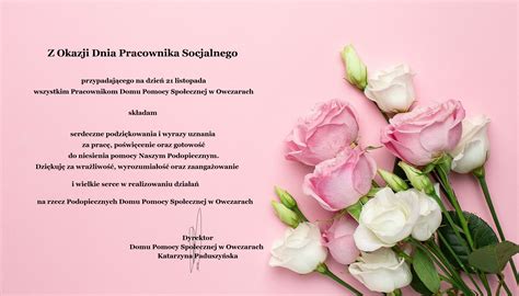 Życzenia z okazji dnia Pracownika Socjalnego Dom Pomocy Społecznej w