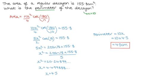 Lesson Areas Of Regular Polygons Nagwa