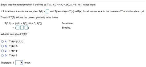 solved show that the transformation t defined by t x1 x2