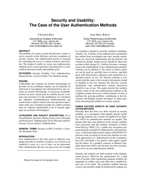 pdf security and usability the case of the user authentication methods