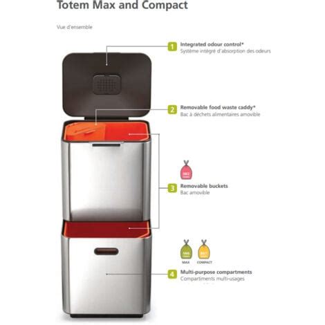 Joseph Joseph Totem Max poubelle avec séparation des déchets et