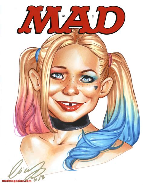 Art Of Elias Chatzoudis Alfred E Neuman As Harley Quinn