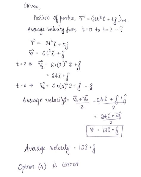 the position of particle expressed as vec r 2t 3vec i tvec j m where t is time in second