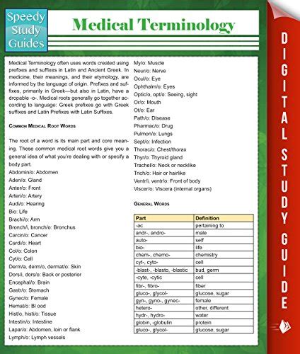 Amazon Medical Terminology Speedy Study Guides EBook