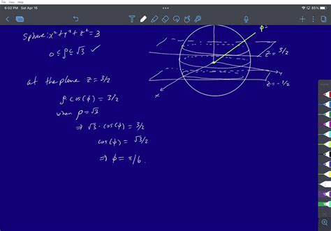 solved find a parametrization of the surface the portion of the sphere x 2 y 2 2 3