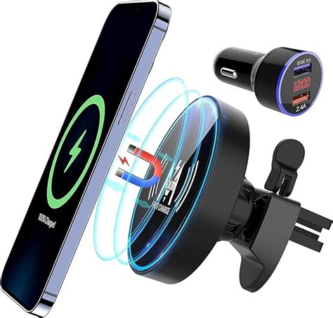 Amazon KKM Cargador de coche inalámbrico magnético para iPhone 14