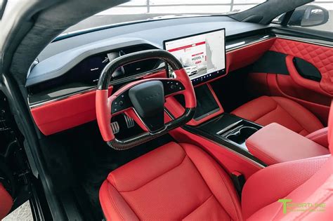 Tesla Model S Plaid With Bentley Red Leather Interior John Chow Dot