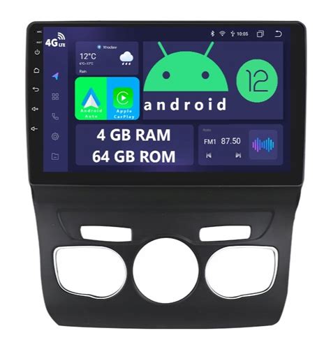 NAWIGACJA RADIO 2DIN ANDROID CITROEN C4 II 2 DSP 4 64 GB CARPLAY LTE