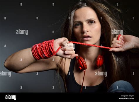 Woman Tied Up Bondage Hi Res Stock Photography And Images Alamy