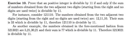 solved exercise 10 prove that an positive integer is