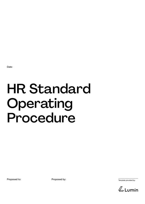 Hr Sop Template Edit Online For Free With Lumin