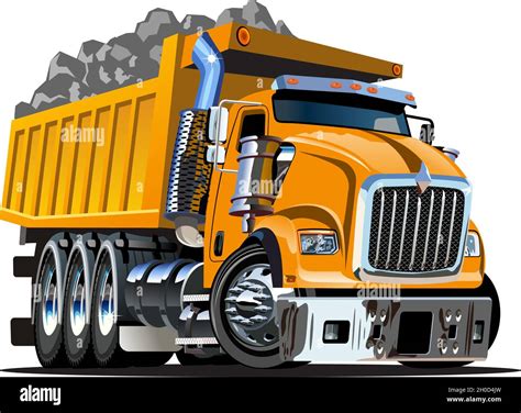 Vector Cartoon Dump Truck Available Eps Vector Format Separated By