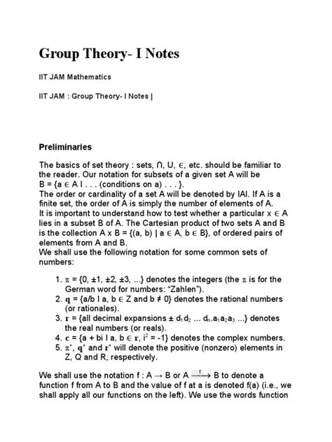 group theory pdf function mathematics group mathematics