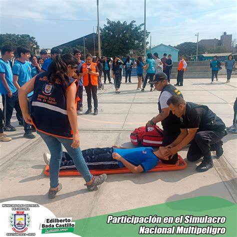 Simulacro Nacional Multipeligro Campa As Municipalidad Distrital De