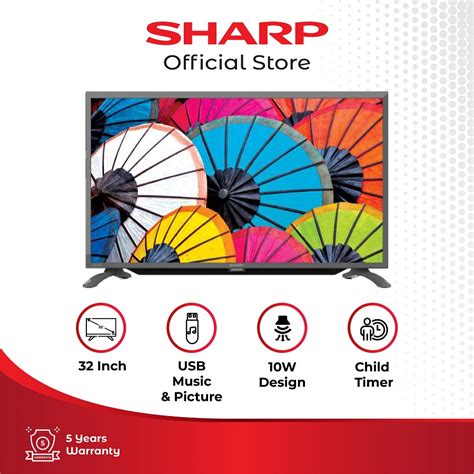 Jual SHARP 2T C32DD1I AQUOS Digital LED TV HD Ready DVB T2 USB Movie
