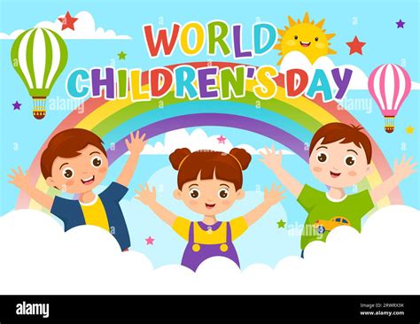 Ilustración vectorial del día mundial de los niños el 20 de noviembre