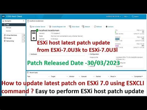 How To Update ESXi 7 0 Latest Patch ESXi 7 0U3l Patch VMware ESXi