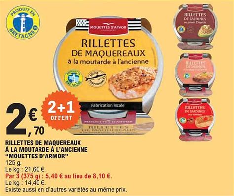 Promo Rillettes De Maquereaux à La Moutarde à L ancienne mouettes D