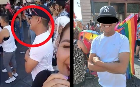 Mujer Lleva A Esposo Homof Bico A Marcha Del Orgullo Gay Reacci N Se