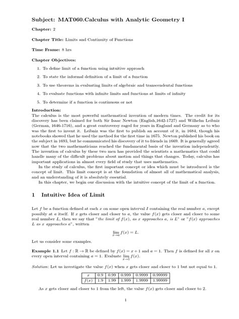 module 2 limitsandcontinuity functions pdf pdf calculus mathematics