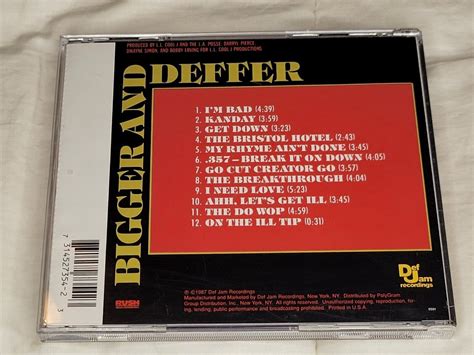 LL Cool J Bigger And Deffer 1987 Def Jam CD 314 527 354 2