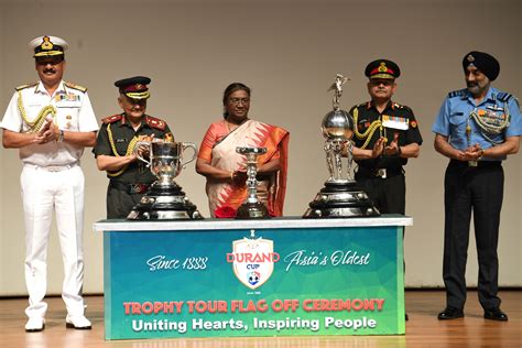 The President Of India Smt Droupadi Murmu Unveiled The Trophies Of The
