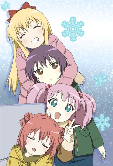 Toshinou Kyouko Akaza Akari Funami Yui And Yoshikawa Chinatsu Yuru Yuri Drawn By Crown