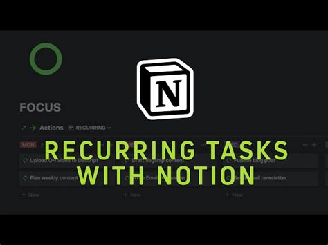 Recurring Tasks With Notion Notion VIP