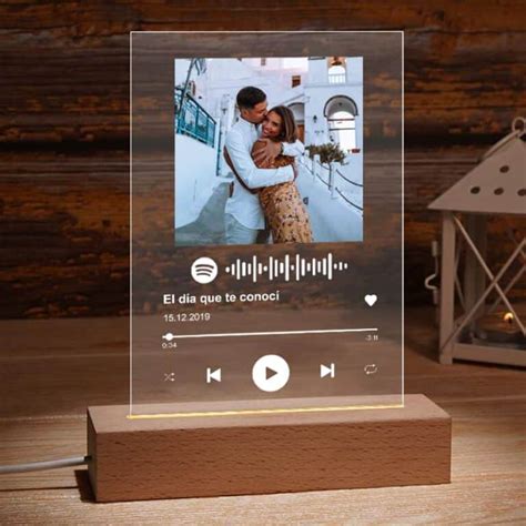 Lámpara Spotify personalizada Transparent Gift
