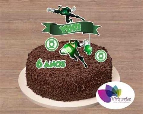 Arquivo De Corte Topo De Bolo Lanterna Verde 1