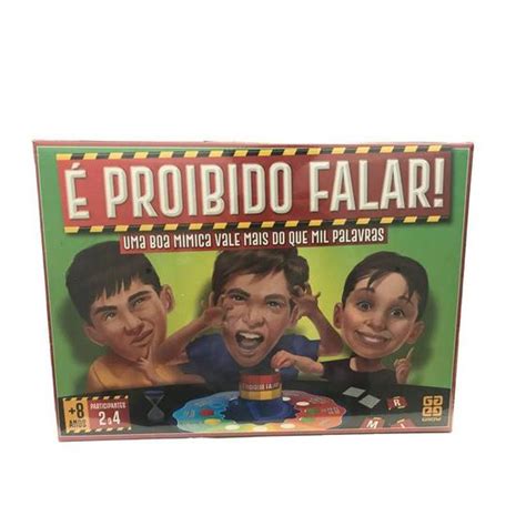 Jogo É Proibido Falar Grow Jogos de Tabuleiro Magazine Luiza