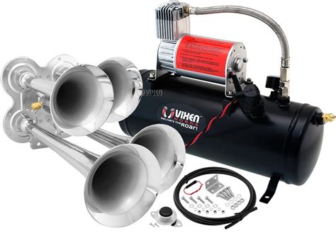 Vixen Horns Train Horn Kit For Trucks Car Semi Complete Onboard System