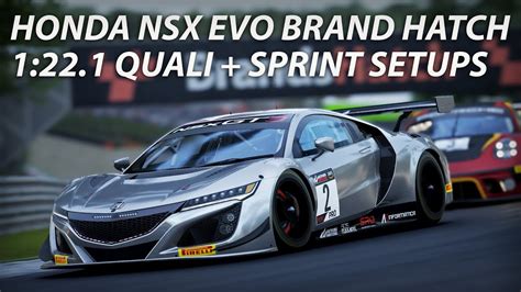 Honda Nsx Gt Evo Brands Hatch Hotlap Setup Acc Youtube